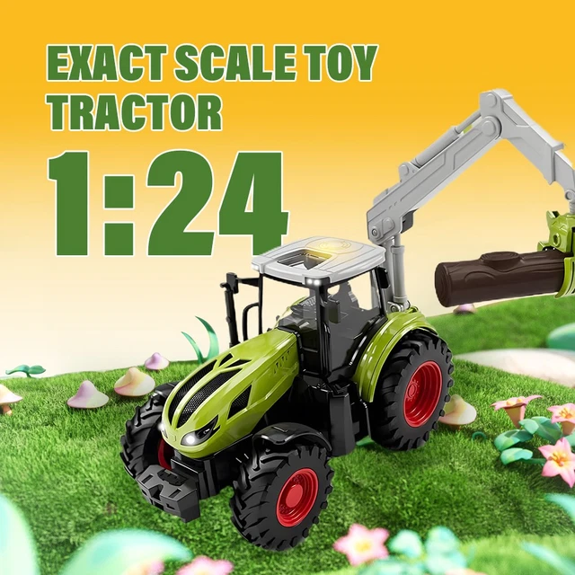 1:24 REMOTE CONTROL Tractor 2.4GHz RC Farm Tractor Toy Vehicle for Kids ...