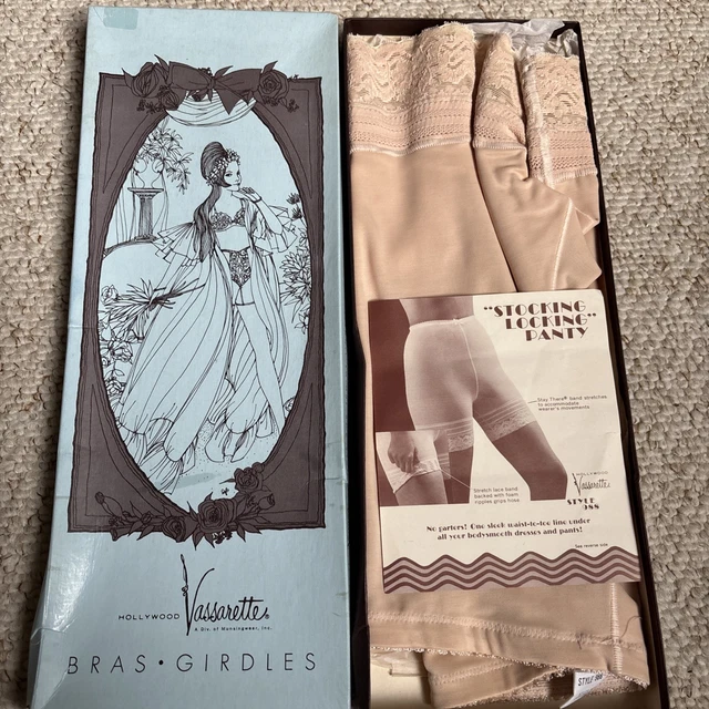 VINTAGE VASSARETTE ‘STOCKING Locking’ Long Leg Panty Girdle Sz Large ...