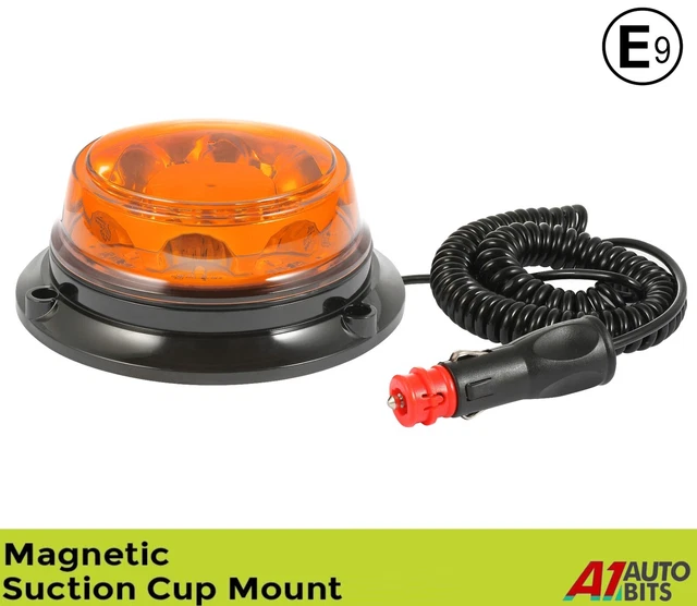 LED BLINKENDE BLITZ Licht Notfall Slim 5.1cm Warn Bernstein Achtung E ...