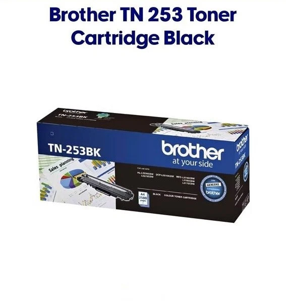 BROTHER TN-253BK GENUINE Toner Cartridge HL-L3230 L3270 DCP-L3510 MFC ...