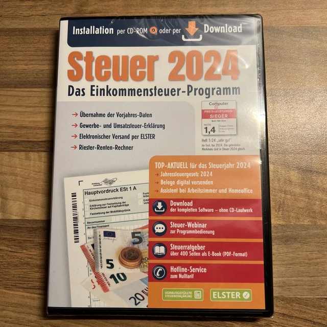 ALDI STEUER 2024 - Steuererklärung für Steuerjahr 2024 - CD-ROM NEU & OVP EUR 14,79 - PicClick DE