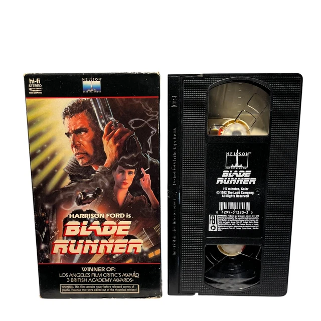 BLADE RUNNER VHS Sci-Fi Harrison Ford Nelson Entertainment Release V14 ...