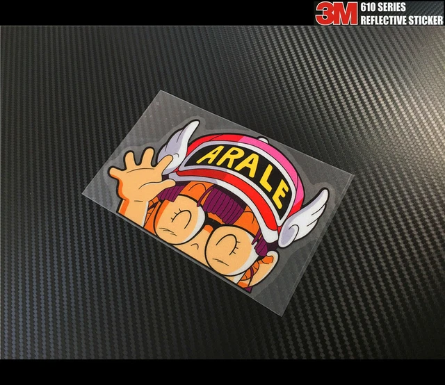 ARALE NORIMAKI DRAGON BALL PEEKING window JDM Reflective Sticker #D14 ...
