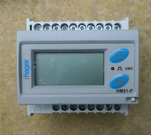 HAGER HM21-P MULTIFUNCTION Meter 4 Module Din-Em21 Mounted Pulsed £37. ...
