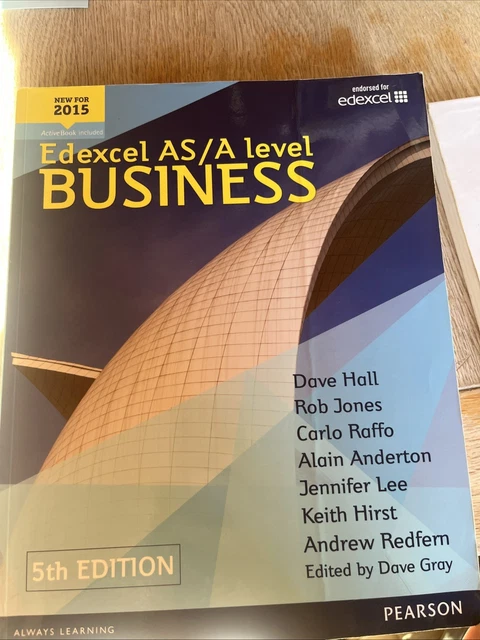 EDEXCEL AS/A LEVEL Business Textbook 5th Edition Pearson £9.79 ...