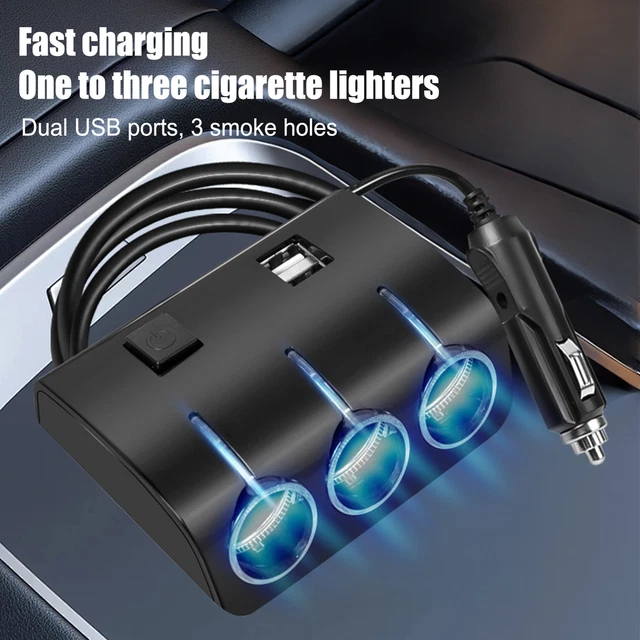 12/24V CAR CIGARETTE Lighter Socket Splitter Plug LED Auto Power ...