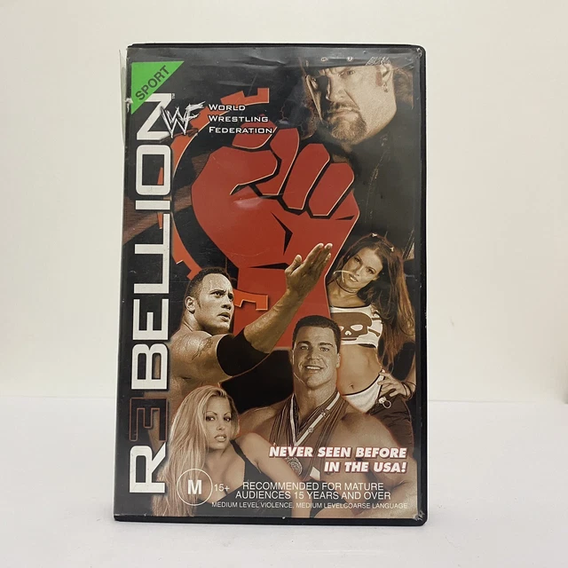 WWF REBELLION (VHS, 2001) RARE WWF WWE Wrestling Ex Rental VHS Video ...