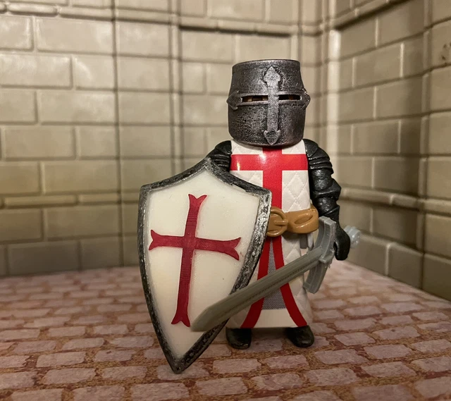 PLAYMOBIL TEMPLAR CUSTOM Crusader Knight Templar Chevalier Templar ...