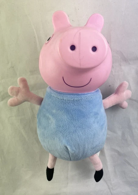 9& TALKING LIGHT Up Head Peppa Pig George Soft Toy Plush With Plastic ...