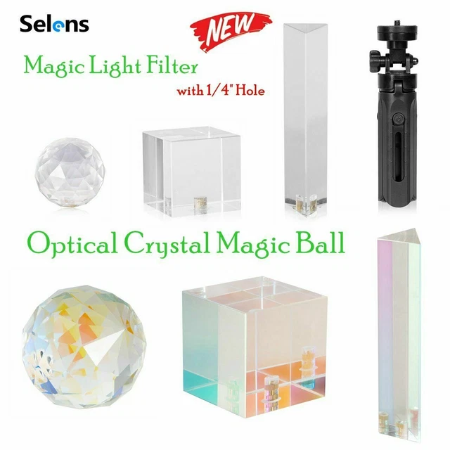 OPTICAL GLASS PRISM 1/4'' Magic Crystal Ball Camera Lens Photography ...