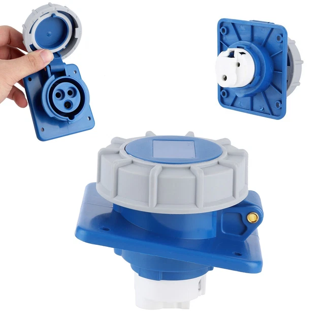 16A 250V POWER Inlet Electrical Socket for Motorhome Caravan RV Boat ...