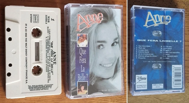 CASSETTE AUDIO ANNE " Que fera la Belle ? " WALT DISNEY 12 titres 1992 ...