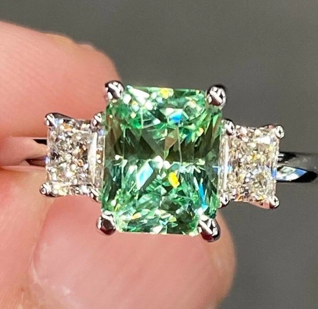 BAGUE DE MARIAGE en diamant certifiée en laboratoire, créée en or blanc ...