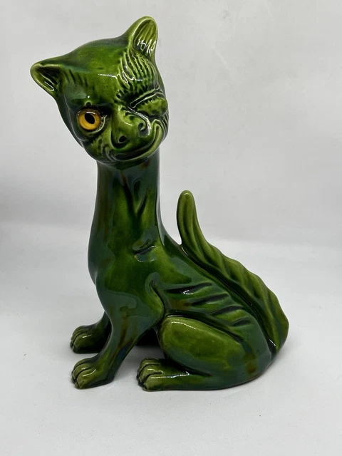 VINTAGE TORQUAY POTTERY Aller Vale Grotesque Winking Cat Glass Eye £25. ...