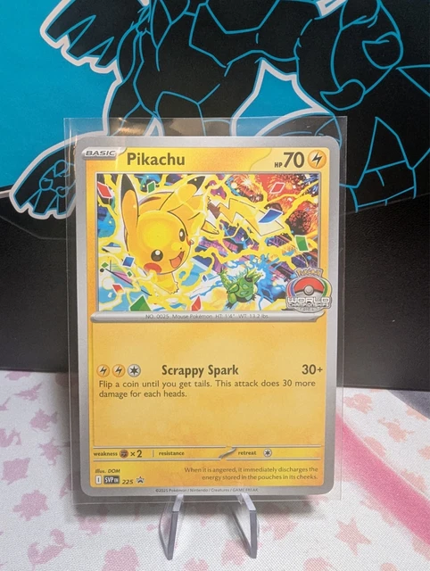 PIKACHU - POKÉMON TCG Worlds 2025 - SVP EN 225 - Black Star Promo £12. ...