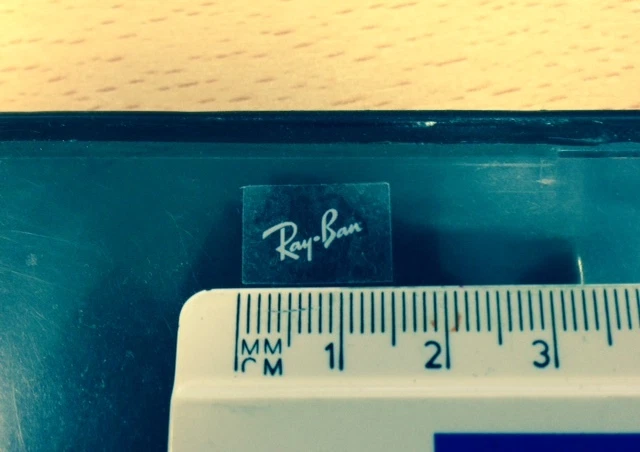 RAY BAN LOGO STICKER x3 - Transparent - Small £6.99 - PicClick UK