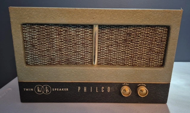 VINTAGE PHILCO TUBE Portable Turntable Model 1404 Twin Speaker Tested ...