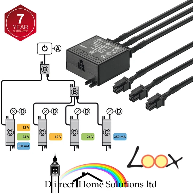 HAFELE LOOX 12V/24V/350MA Multi Driver Box Operates 3 Drivers With ...