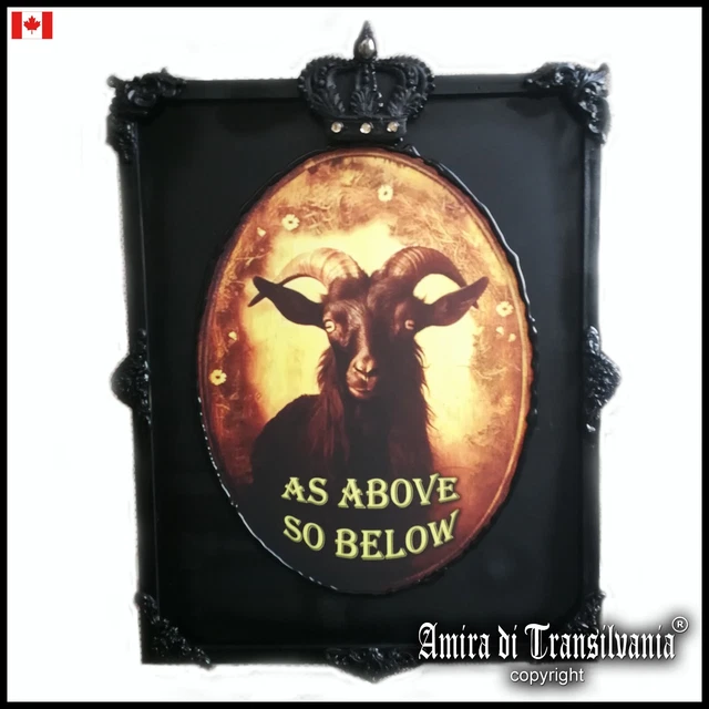 WITCHCRAFT ART MODERN print frame witch decor black magic goat satanic ...
