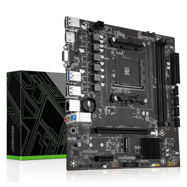 AMD B450 DDR4 M.2 NVMe PCIe 3.0 mATX Motherboard AM4 Ryzen 4500 5600 ...