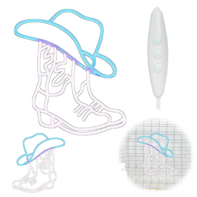 COWBOY NEON SIGN USB Powered Neon Light LED Sign for Bedroom Home ...