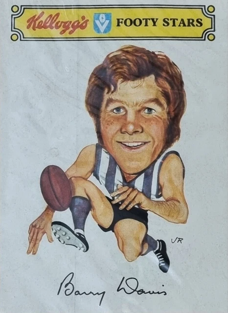 AFL VFL NTH Melbourne Football Stars Stickers Sealed Barry Davis ...