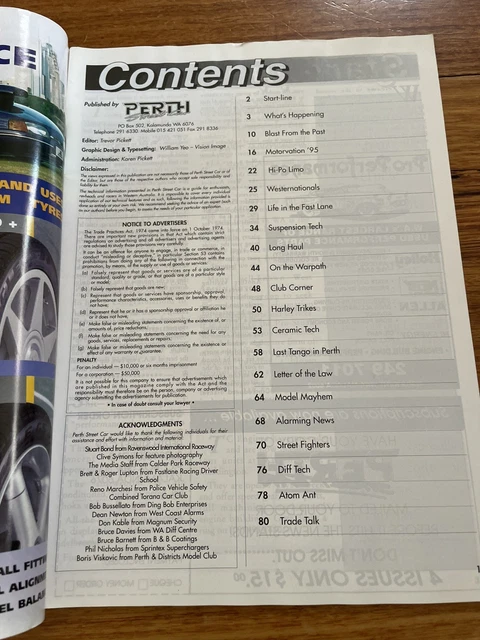 PERTH STREET CAR Magazine Volume Vol 3 No 2 $20.00 - PicClick AU
