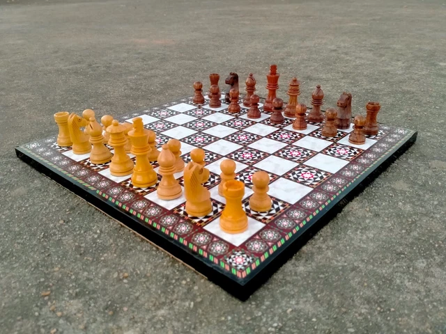 INDIAN WOODEN LAMINATED 12''x12" Inch Chess Board With magnetic Chess ...