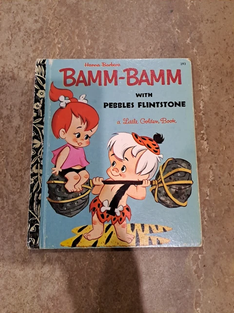 BAMM BAMM WITH Pebbles Flintstone Little Golden Book Lgbs 293 1974 ...