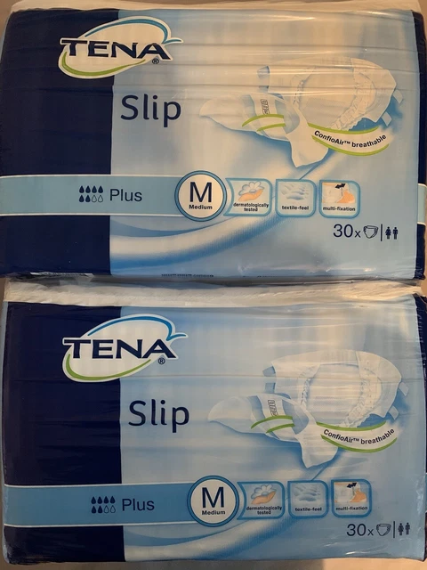 TENA SLIP PLUS medium size incontinent pads x60 pads PICK UP ONLY £18. ...