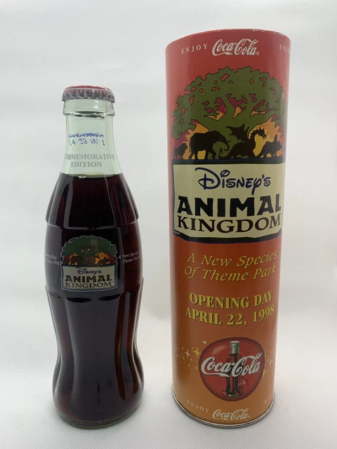 VINTAGE DISNEY'S ANIMAL Kingdom April 22, 1998 Coca Cola Bottle And ...