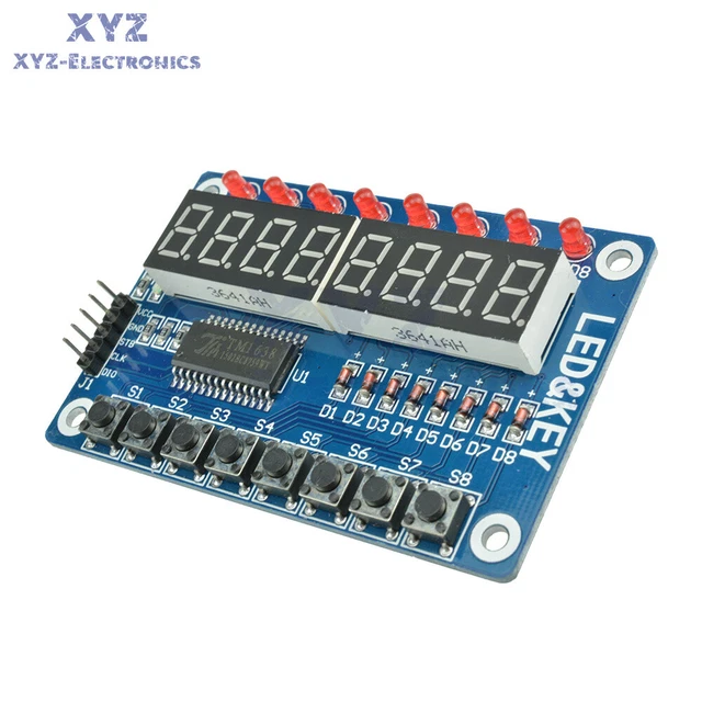 8-BIT DIGITAL LED Tube 8-Bit TM1638 Key Display Module For Arduino AVR ...