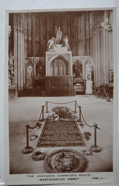 ANCIENNE CARTE POSTALE London Westminster Abbey The Inconnu Warriors ...
