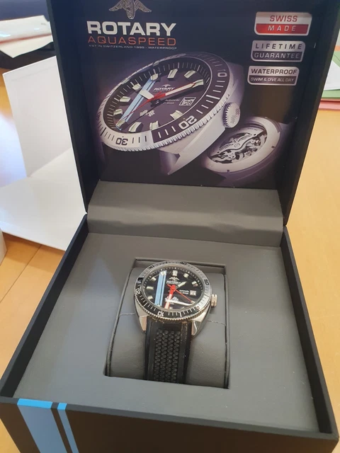 ROTARY MENS GT Monza Swiss Automatic Sapphire Aquaspeed Watch - 100m £ ...