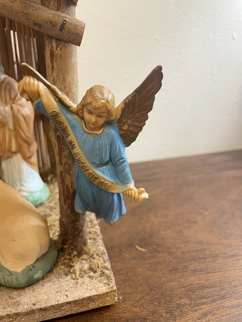 NATIVITY SET WOOD Reed Creche 11 Hand Painted Figures #97930 VTG Sears ...