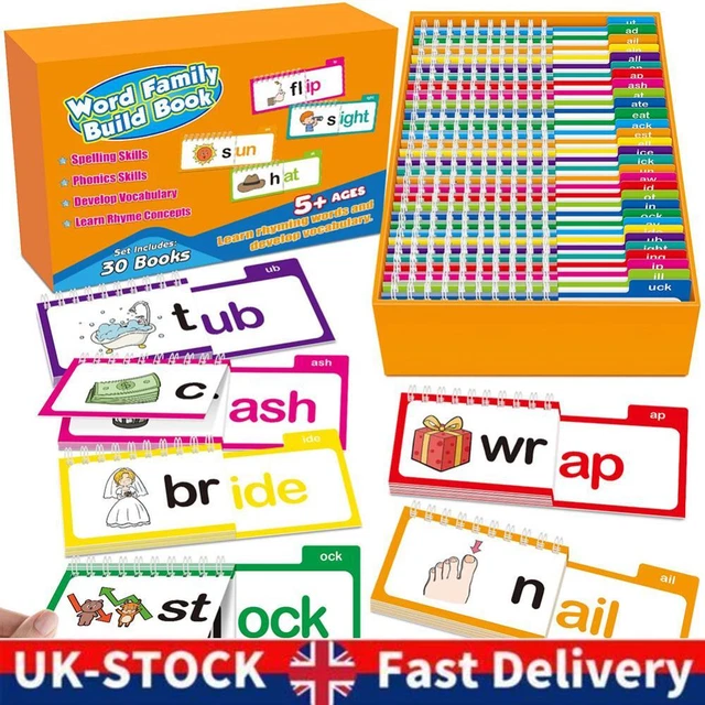 CVC WORD FLIP Chart Vowel Word Flashcards Vocabulary Flash Cards for ...