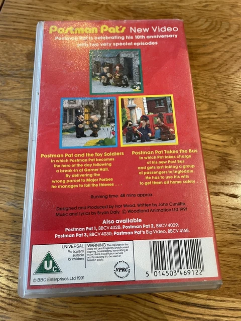 POSTMAN PAT’S NEW Video (1991 VHS) Two 10th Anniversary Specials – BBC ...