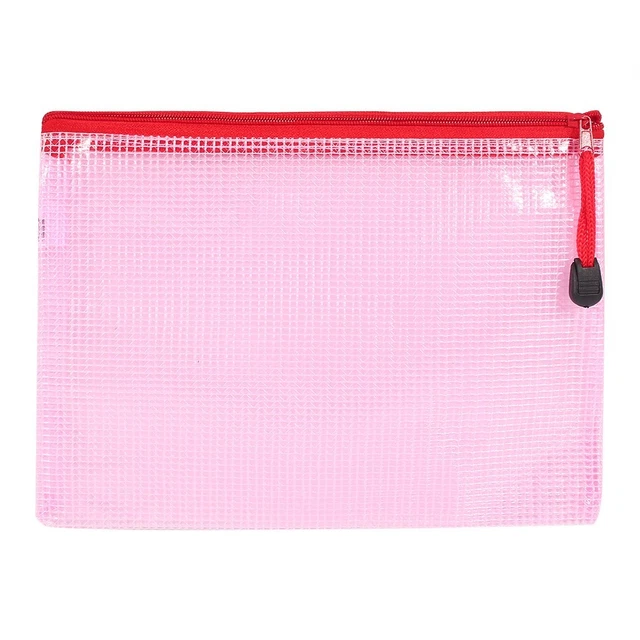 A5 PLASTIC ZIPPER Bags Zip File Storage Document Folder Protective ...