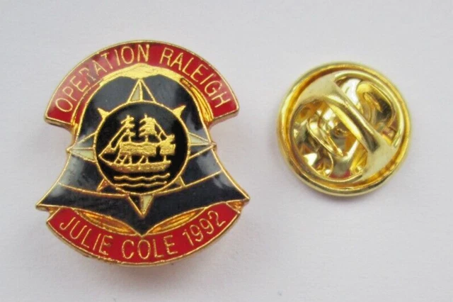 OPERATION RALEIGH 1992 Julie Cole Police Helmet Pin Badge Excellent ...