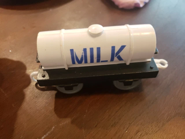 THOMAS & FRIENDS TRACKMASTER Milk Tanker Train Car used. Some wear. £8. ...