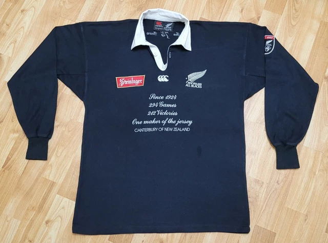 NEW ZEALAND ALL Blacks 75 Years Commemorative Canterbury Rugby Jersey ...
