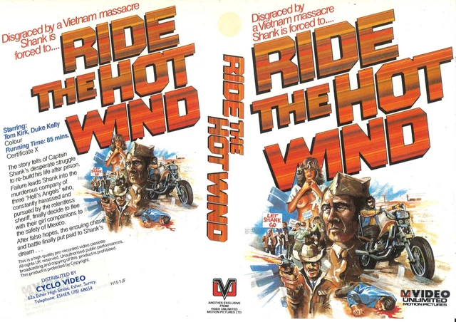 RIDE THE HOT Wind (1) Original Uk Pre-Cert Video Sleeve / Video ...