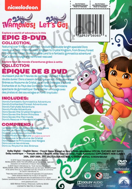 DORA THE EXPLORER (Epic Adventures Collection) (8-Film Collection ...