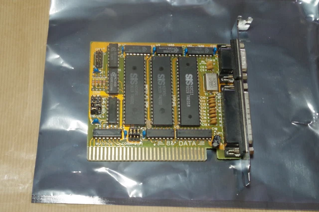 8 BIT ISA I/O card paralell 2x serial port XT card expansion SIS 82C11 ...