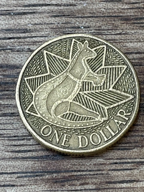 1988 $1 ONE DOLLAR COIN BICENTENNIAL KANGAROO ABORIGINAL ART gryzip $2. ...