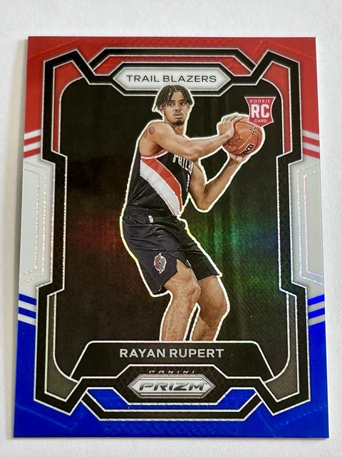 RAYAN RUPERT 2023-24 Panini Prizm Rookie RC rosso bianco e blu Prizm ...