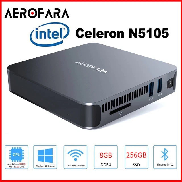 MINI PC 11TH Intel Celeron N5105 Windows 11 DDR4 256G 4K PC MINI Gaming ...