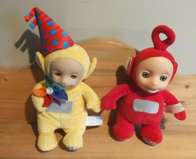 TELETUBBIES - LAA Laa & Po - Soft, Plush Beanie Toys - 11" - Vgc £6.75 ...