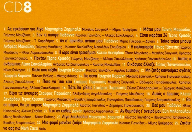 (CD8 ZORBALA,MAROUDAS,GIOVANNA,CHRYSOS,MAKOULIS,SAKELLARIOU,KORONI,PAROUSIS)[CD] $22.78 ...