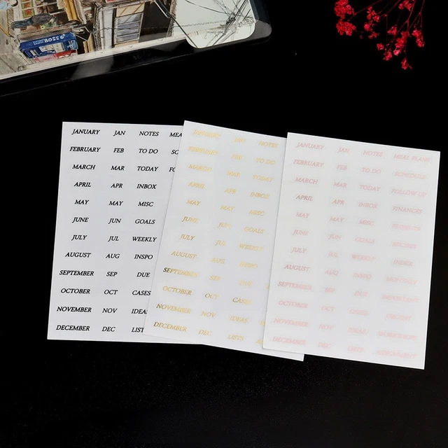32 BLÄTTER VON Scrapbook Letter Stickers Notebook Plan Stickers ...